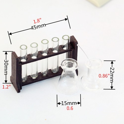 Microscope Test Tube Beaker Miniature 1:6 Dollhouse Science laboratory ...