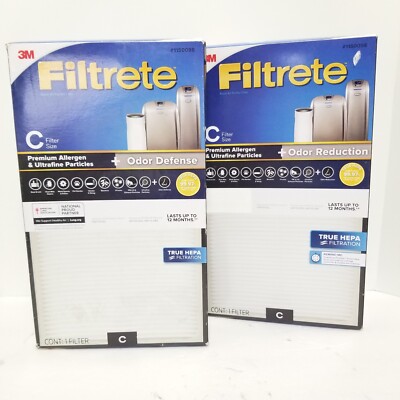 Filtrete Size C Allergen & Ultrafine Particles HEPA Air Purifier Filter ...