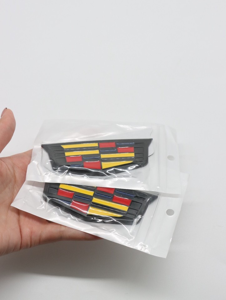 Fender Marker For CTS STS DTS SRX Side Sticker Emblem Black Color Badge ...
