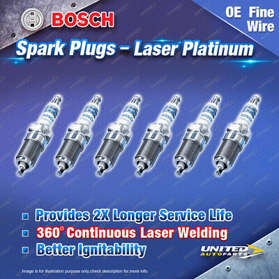 6 x Bosch Laser Platinum Spark Plugs for Dodge Utility VG VJ VK 3.5L 4 ...