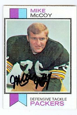 Mike McCoy autographed football card (Green Bay Packers) 1973 Topps ...