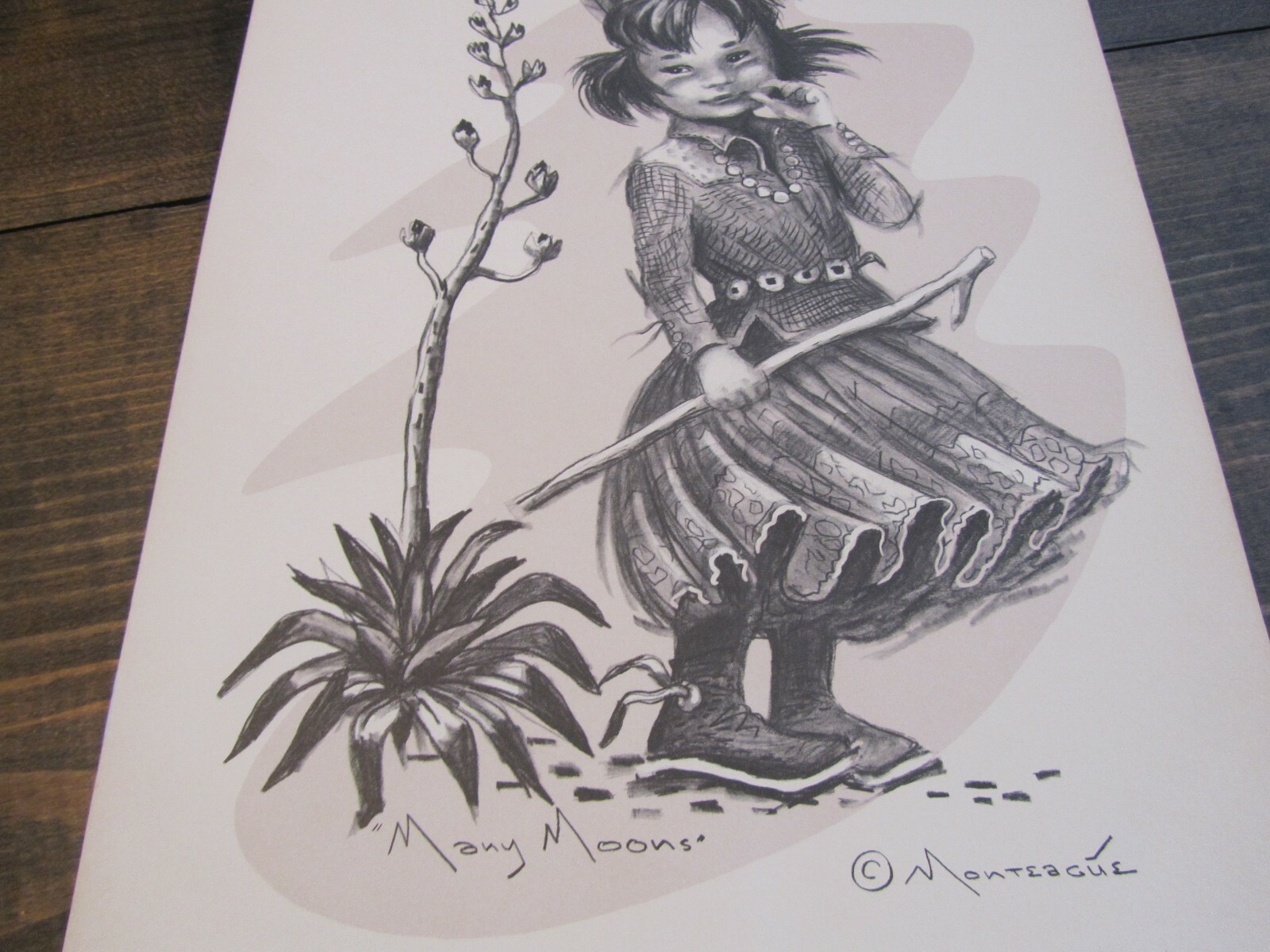 Vintage Boy Girl Art Prints Monteague Flagg 12 x 9 Thick Paper LOT OF 3 ...