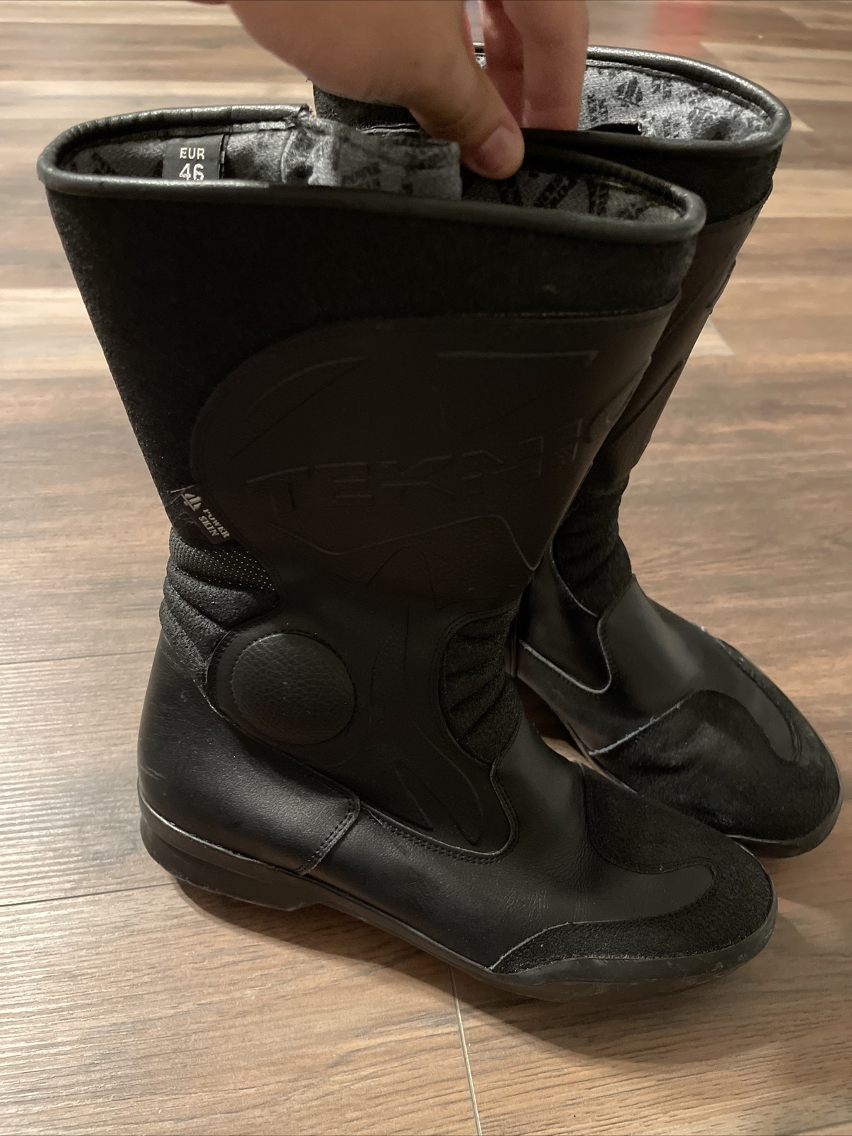 Teknic Motorcycle Boots, Power Skin Model, Black Leat… - Gem