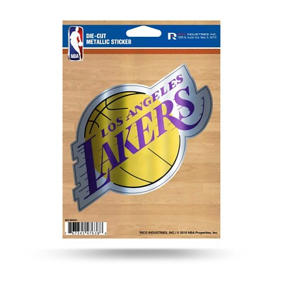 Los Angeles Lakers Logo Metallic Die-Cut Decal 6x4 Inches Free Ship Car ...
