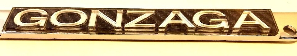 GU Gonzaga Bulldog Zags Carbon 3-D LASER CHROME LICENSE PLATE FRAME Lat ...