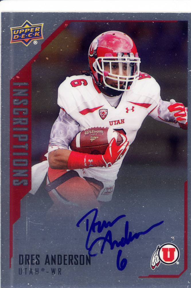 dres anderson rookie rc draft auto autograph utah utes college 2015 | eBay