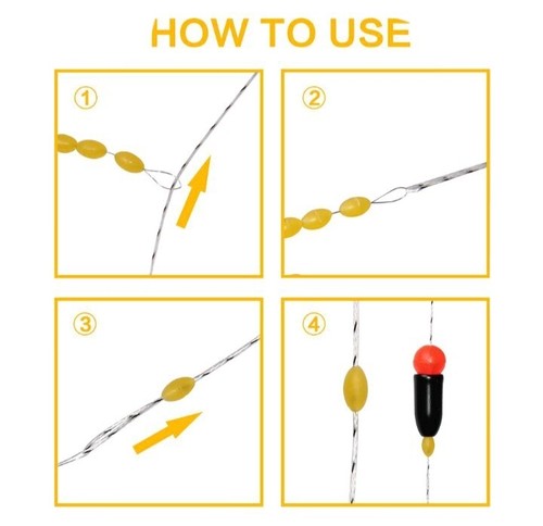 60× brand new rubber float stop fishing bobber line stops . medium size ...