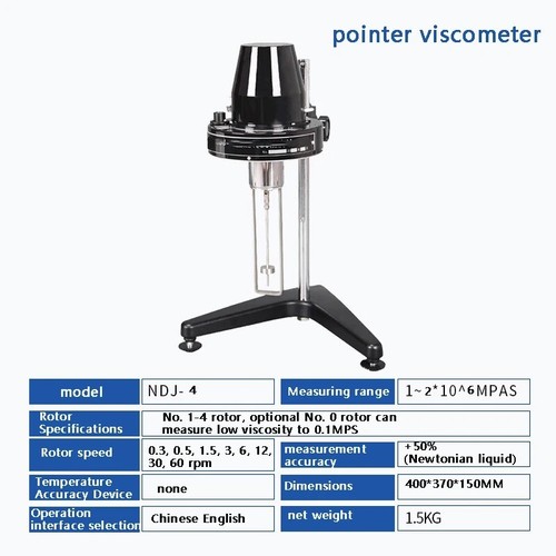 Digital Viscometer NDJ-1/4/5S/8S/9S Paint Glue Ink Coating Viscosity ...