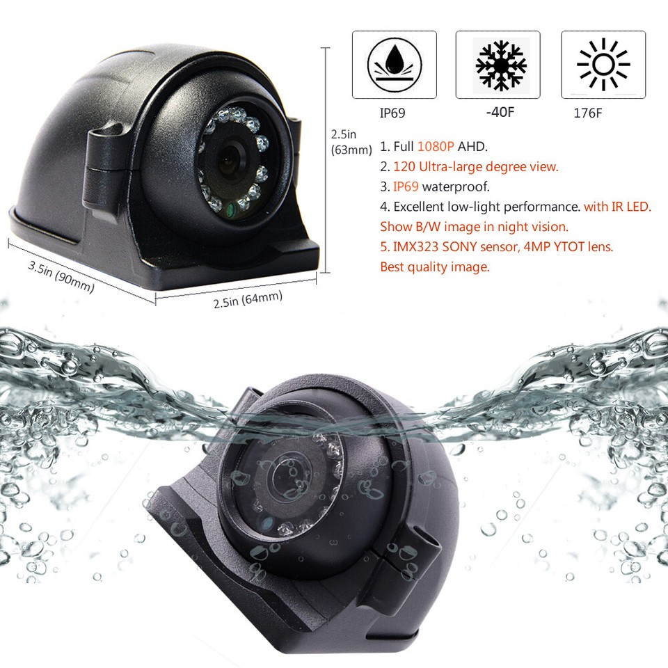 1080P 2.0MP IR Night Vision Waterproof Metal case CCTV Side View NTSC ...