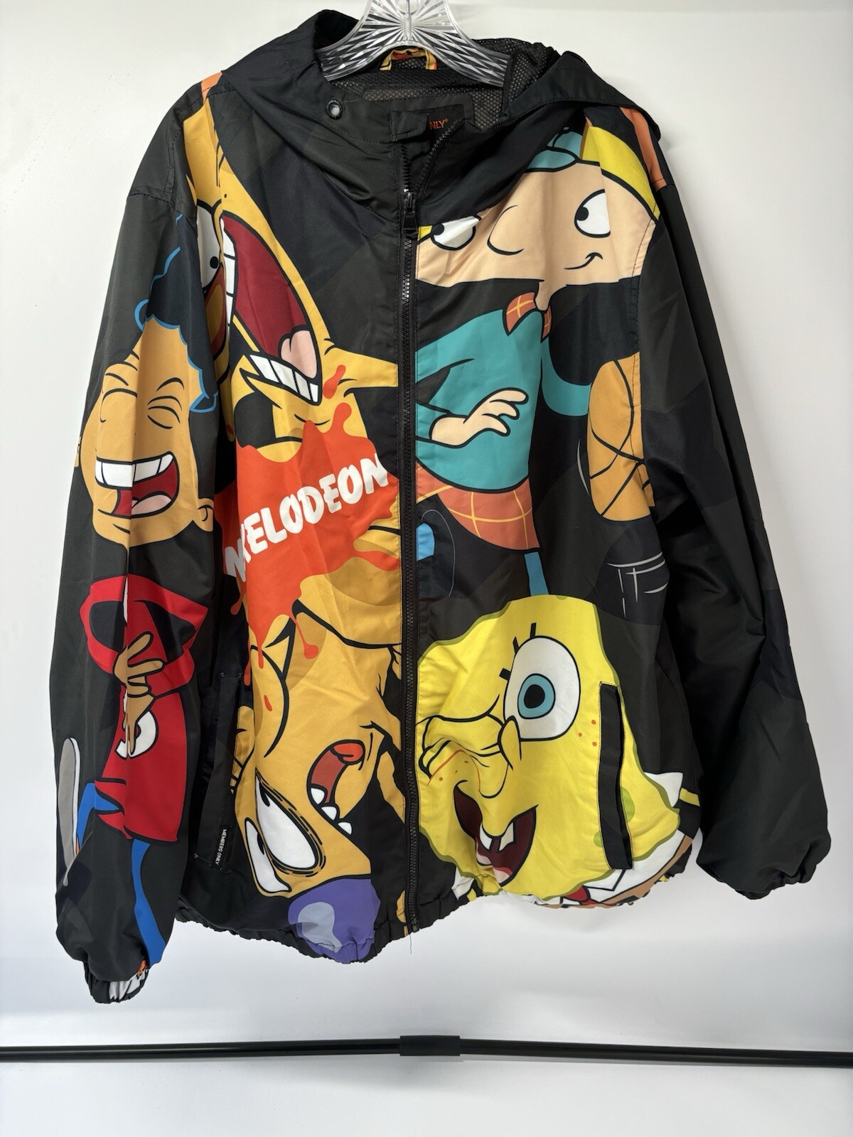 NICKELODEON MEMBERS ONLY BLACK JACKET SIZE 3XL HOOD N… - Gem