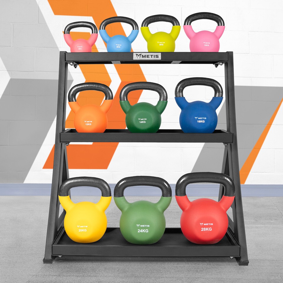 METIS 3 Tier Kettlebell Rack | 3 Tier Weight Storage | Kettlebell ...