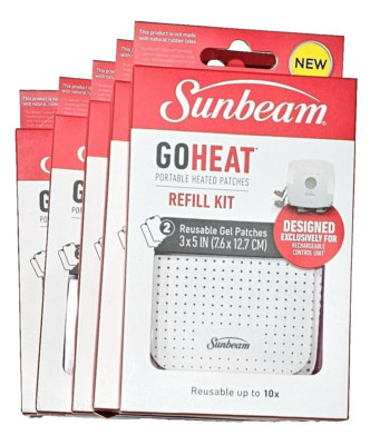 5 Packs 2 Sunbeam Go Heat Portable Heated Patches Refill Kit Reusable ...