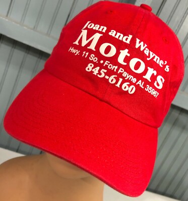 Joan and Wayne's Motors Fort Payne Alabama Adjustable Baseball Hat Cap ...