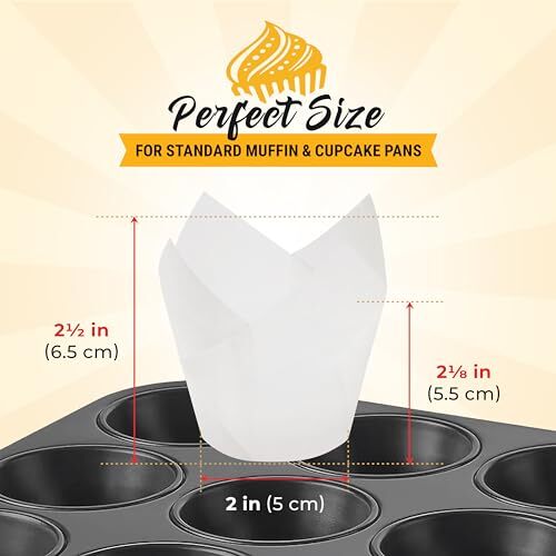 Tulip Cupcake Liners Muffin for Baking by Baker Signature 150pcs of ...