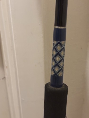 CUSTOM SHARK ROD 7'2" BLACK SILVER MARBLE AFTCO BIG FOOT 80-UNLIMITED ...