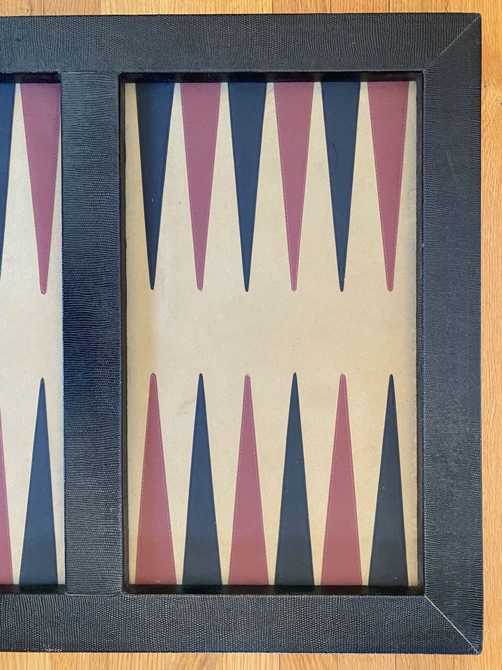 Vintage Large Backgammon Game Board Table. Wood Sewn Felt | eBay