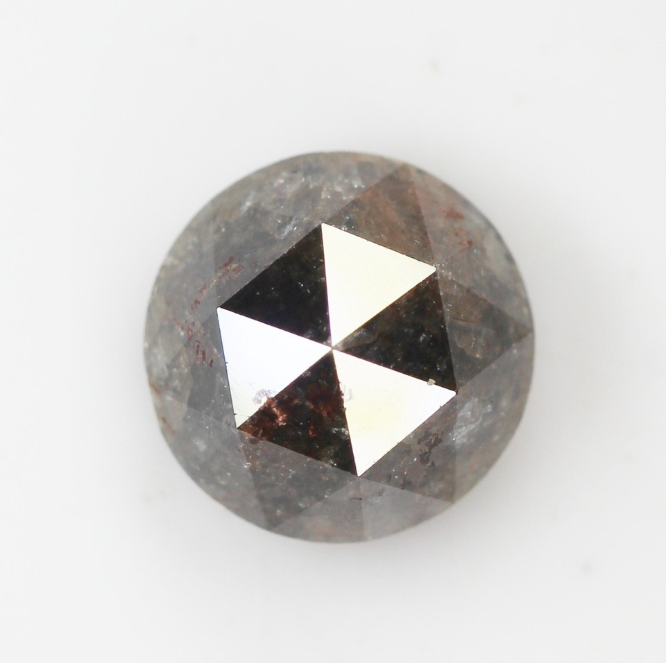 4.12 Ct Natural Loose Round Rose Cut Diamond Brown Color Rustic Diamond ...