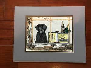 1990 WILLIAM BEALL JR LIMITED EDITION COLORED PRINT BLACK LAB HUNTING ...