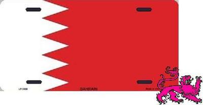 Aluminum National Flag Bahrain "License Plate" NEW | eBay