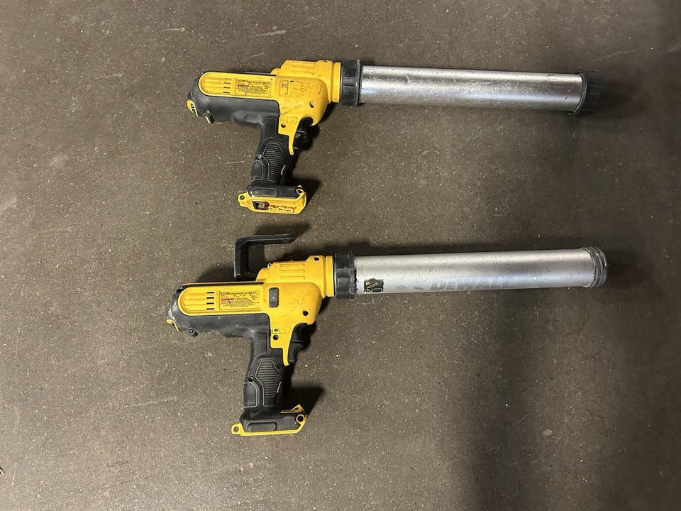 Two DeWalt DCE580B 20V Cordless 300-600ml Sausage Pack Adhesive Caulk ...