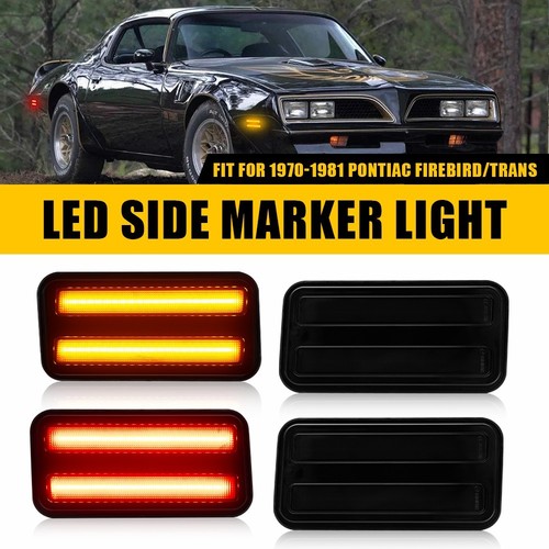 4Pcs Amber Red LED Side Marker Lights For 1970-1981 Pontiac Firebird ...