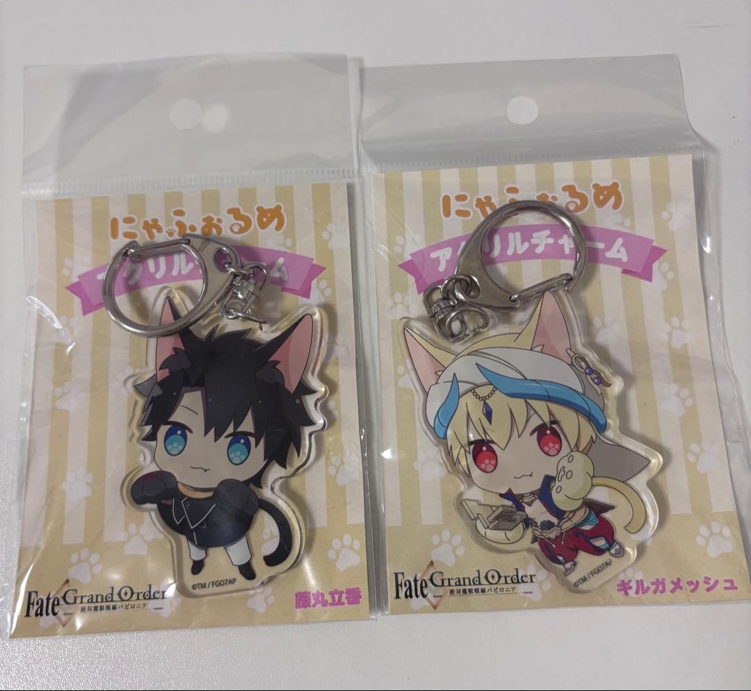 Fate/Grand Order Caster Gilgamesh & Fujimaru Nyaforme Acrylic Charms ...