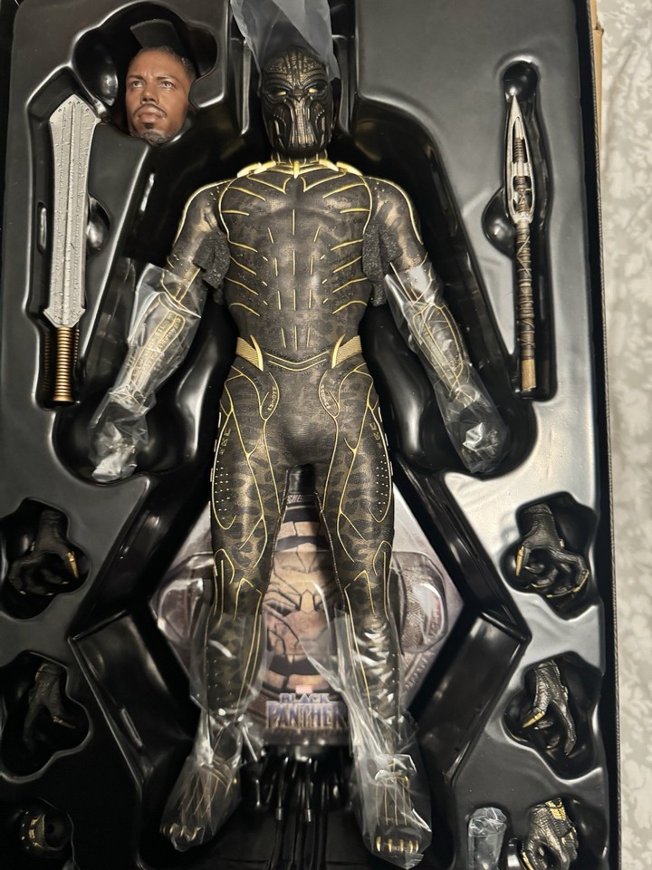 Hot Toys MMS471 Black Panther Erik Killmonger 1/6 Marvel Action Figure | eBay