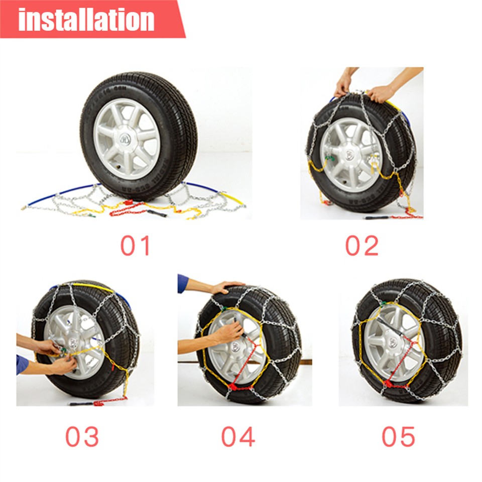 for Cars SUV Truck Car Snow Chains Snow Tire Chains Anti-Slip Tire ...