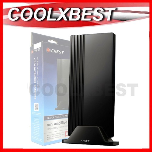 NEW CREST AMPLIFIED INDOOR DIGITAL TV ANTENNA HDTV BUILT IN SIGNAL ...