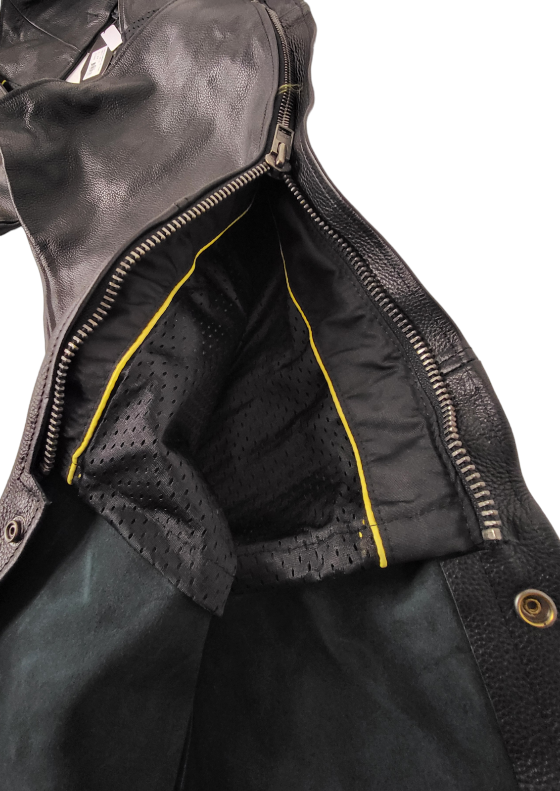 Street & Steel Black Leather Richmond Lea Biker Motorcycle Chaps -PICK ...