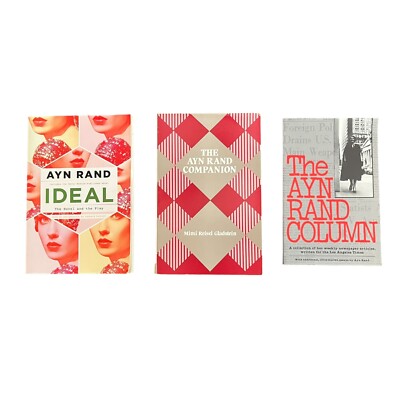 Ayn Rand 3 Book Lot Companion Column Ideal Novel Play Paperbacks ...