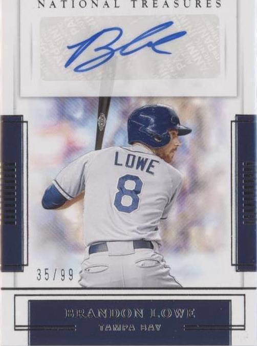 2020 Panini National Treasures - Signatures Brandon Lowe #S-BL /99 (AU ...