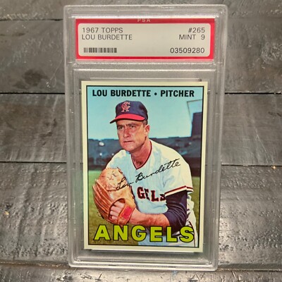 1967 Topps Lou Burdette #265 *Angels* PSA 9 MINT | eBay