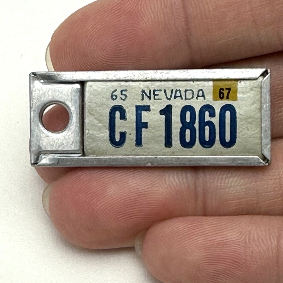Vtg 1965 Nevada Disabled American Veteran DAV Mini License Plate NV Key ...