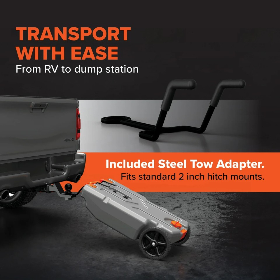 Camco Rhino 21-Gallon Portable RV Tote Tank - Multicolor, High Density ...