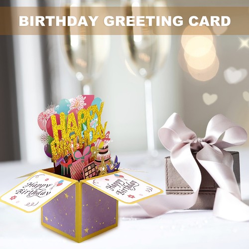 Greeting Card Glitter Blessing Three-dimensional Pattern Wishes ...