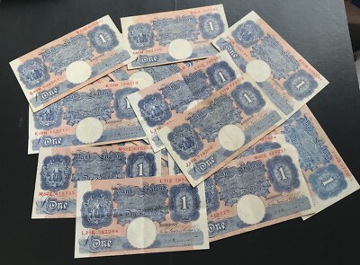 1940's BANK OF ENGLAND ONE POUND £1 NOTE CRISP 100%GENUINE CASHIER K O ...