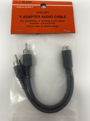 Radio Shack | Shielded Y-Adapter Audio Cable #42-2425 NIB | eBay