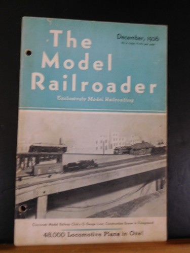 Model Railroader Magazine 1936 December INDEX 2 hole punched Loose ...
