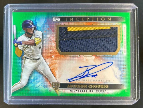 2024 Topps Inception Jackson Chourio Patch Auto Cards Green RC #46/99 ...