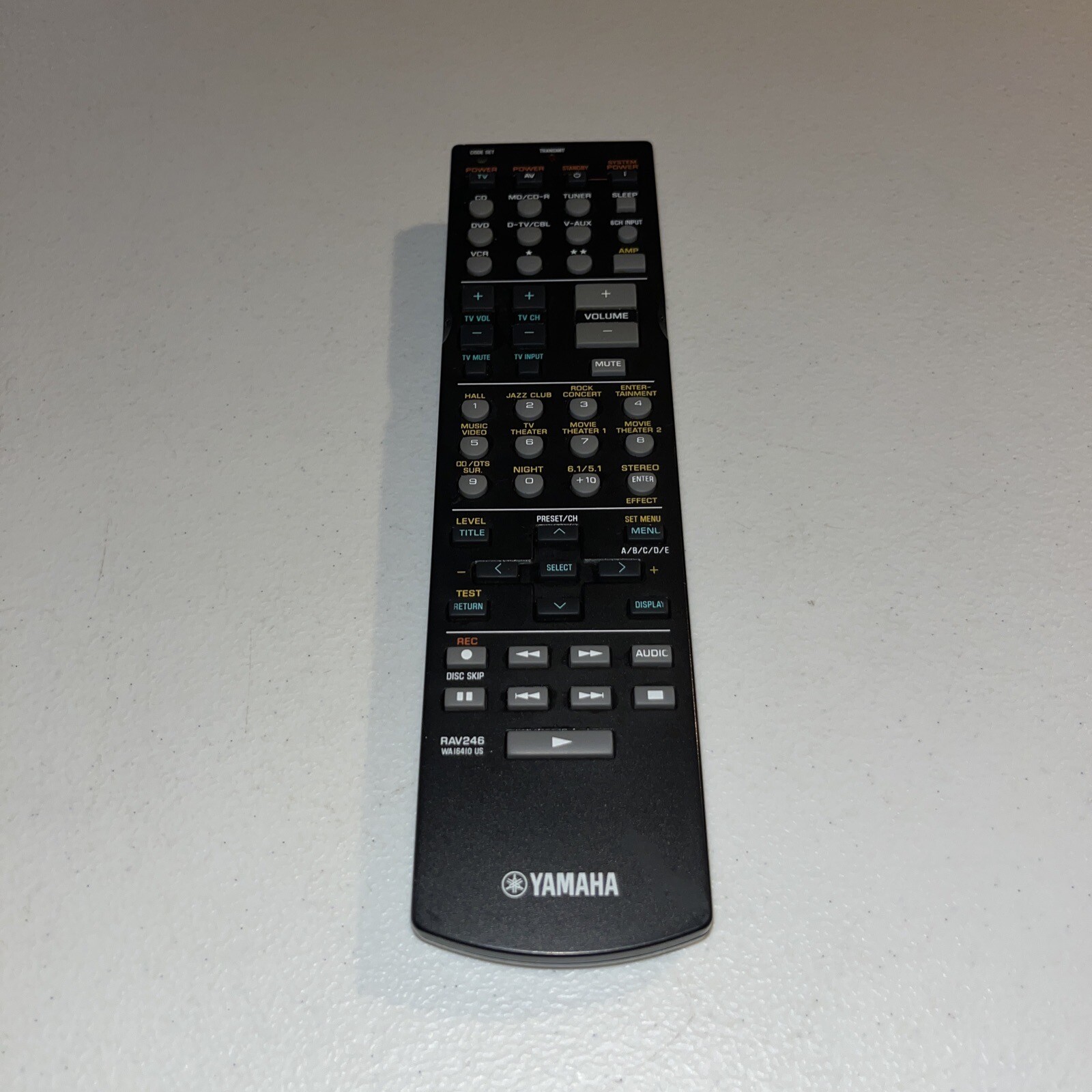Yamaha Home Theater Remote Control Rav246 WA 16410 US for sale online ...