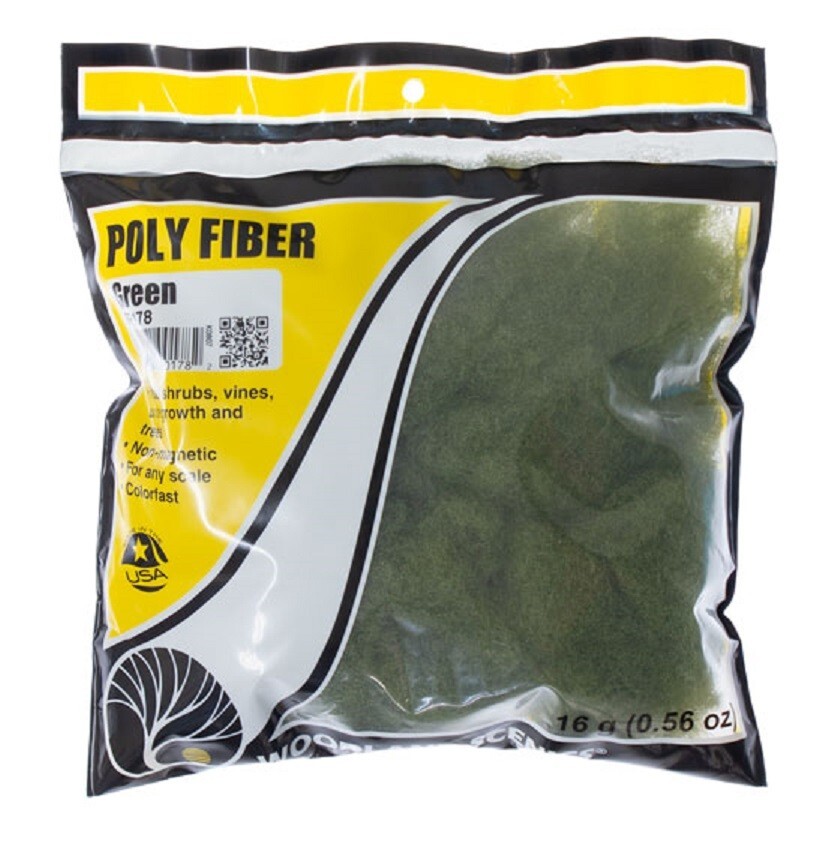 Woodland Scenics Poly Fiber : Green 16 g (0.56 oz) Bag – FP178 | eBay