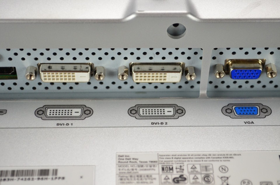 Grade C - Dell 2408WFPb 24" LCD Monitor w/4-Port USB HDMI VGA DVI DP NO ...