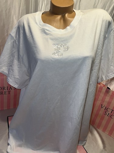 Victoria Secret PINK Boyfriend Shirt Logo Bling “P” Super Cute XXL ...