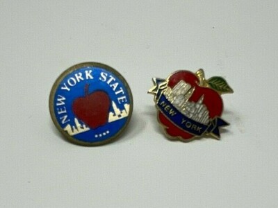 Pair of New York State Pins Big App | eBay