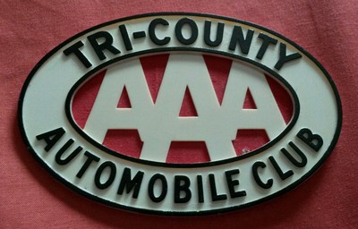 AAA Tri-County Car Club Badge Automobile Association of America UNUSED ...