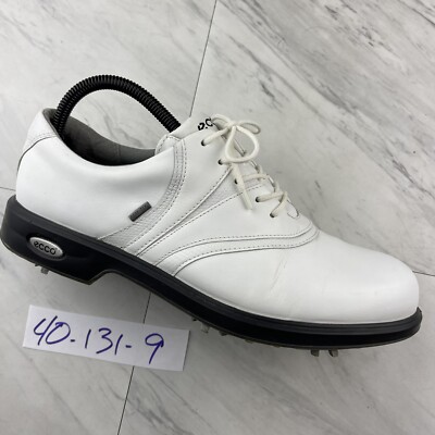 •Ecco Women's White Leather Gore-Tex Golf Spike Shoes KDA 1963 40 EU ...