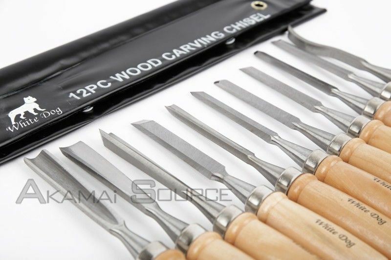 12 Pc Professional Wood Carving Hand Chisel Tool Set Woodcarving Hobby ...