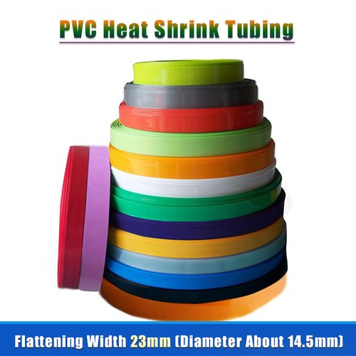 23mm Width PVC Heat Shrink Tubing Tube Wrap Battery Sleeve Protector ...