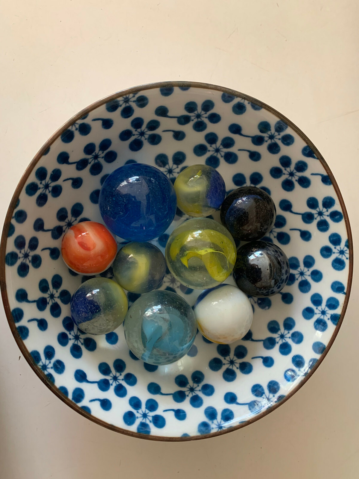 *LOT OF 10* Assorted Vintage Machine Made Marbles - Various Sizes ...